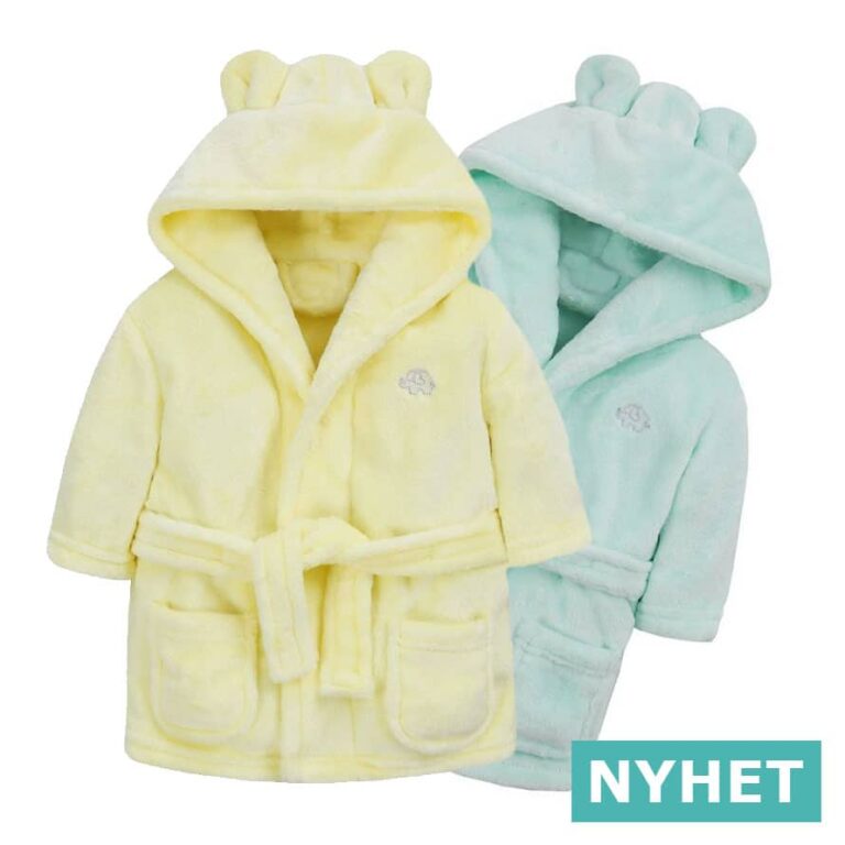 Badrock med namn bebis: Morgonrockar till baby 0-4 år | Teddypost