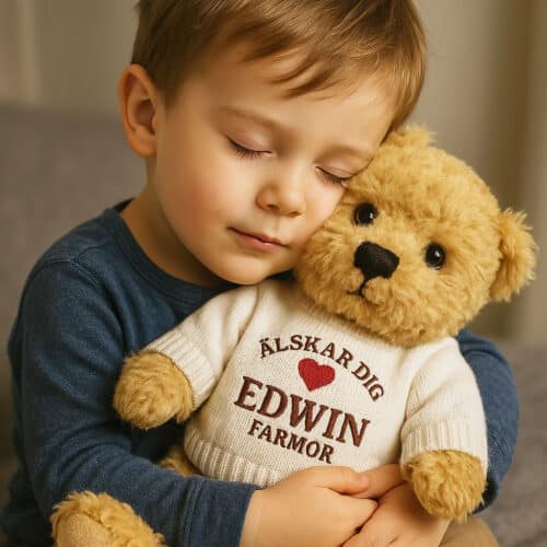 Nallebjörn med namn och text - Bobo – Personlig present | Teddypost